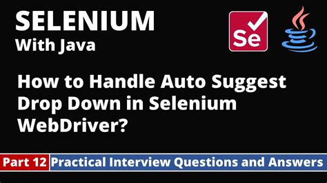 Part12 Selenium With Java Tutorial Practical Interview Questions And Answers Drop Downs