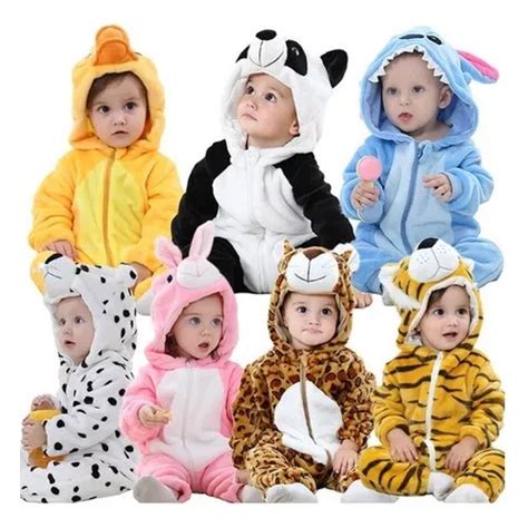 Pijama De Animais Para Bebê Macacão De Inverno Infantil Frete Grátis