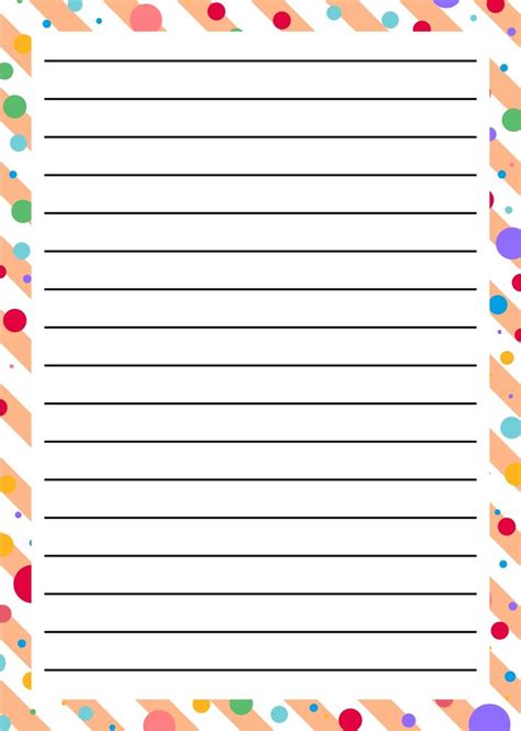 A Lined Paper With Colorful Dots And Lines