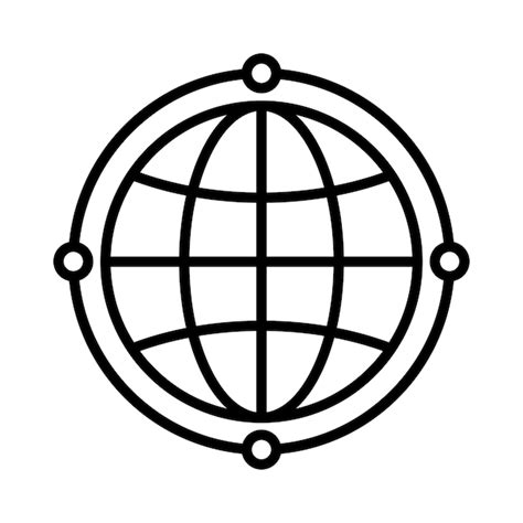 Premium Vector Internet Globe Icon Vector Design Template In White