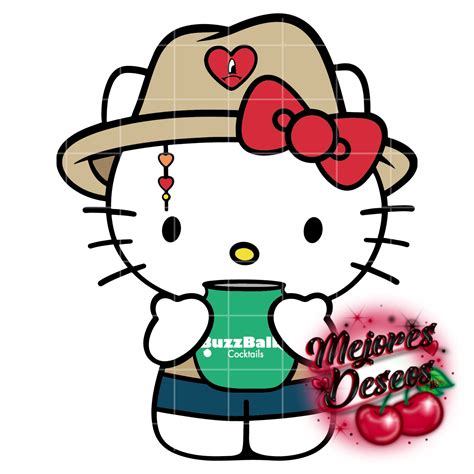 Bad Bunny Hello Kitty With Buzzball Svg Png Mejores Deseos Digital