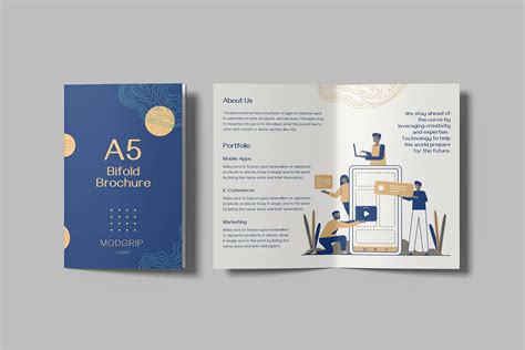 A5 Bifold Brochure Mockup Masterbundles