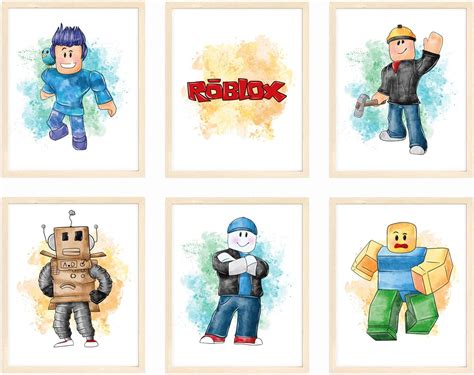 Canvas Roblox Posters Mining Pixel Fun Prints Gamer Themed Wall Decor Set Of 6 Unframed 8x10