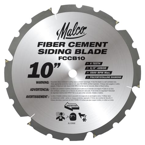 Malco Fiber Cement 10in Circular Saw Blade