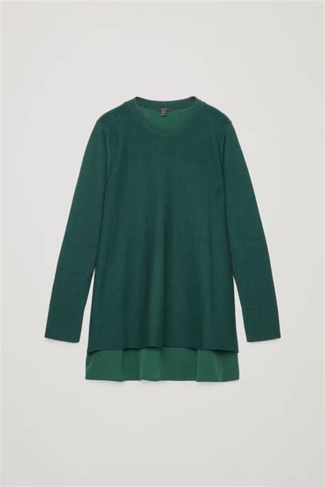 Джемпер світшот светр Cos з шовкової вставкою на спині — ціна 267 грн у каталозі Светри Купити