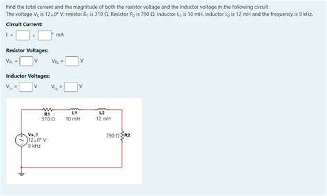 Solved Find The Total Current And The Magnitude Of Both The