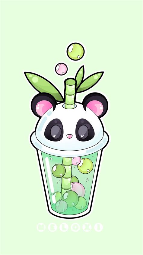 Bubble Tea Drawing Cute Design For Milk Tea Ads And Logo Design