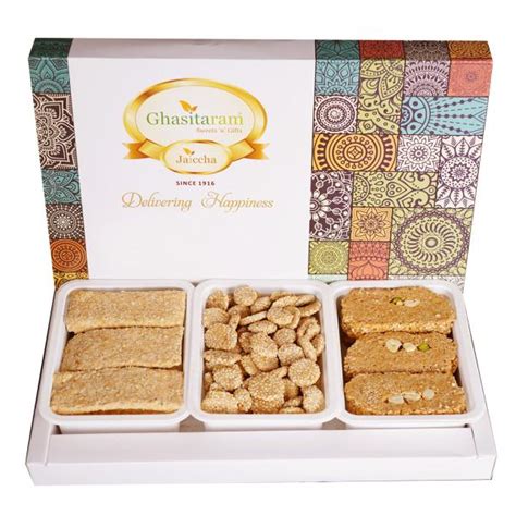 Jaiccha Ghasitaram Lohri Sweets Assortment Of Gud Til Gachak Khasta