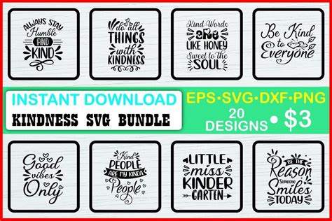 Kindness SVG Bundle Bundle Creative Fabrica