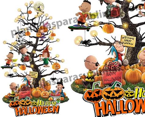 Charlie Brown Arbol Halloween Png Plantillas Para Sublimar