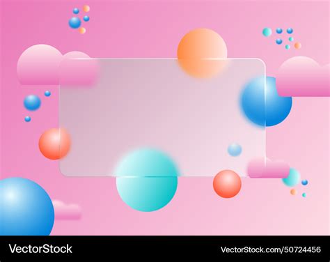 Colorful Template In Glasmorphism Style Royalty Free Vector