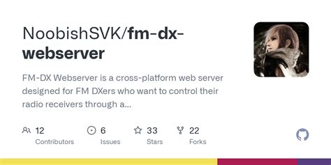 github noobishsvk fm dx webserver fm dx webserver is a cross