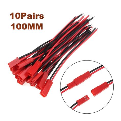Pairs Mm Cm Male Female Pin Connector Jst Plug Cable For Rc Bec Battery Helicopter
