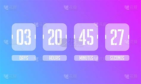 倒计时网站矢量平面模板数字时钟定时器背景即将到来或正在施工设计中。向量素材 花瓣网