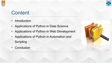 Applications Of Python In Different Fieldspptx