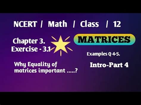 Class Ncert Math Ch Matrices Ex Intro Part Education Hunt