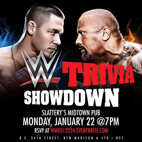 Wwe Trivia Slatterys Midtown Pub New York 22 January 2024