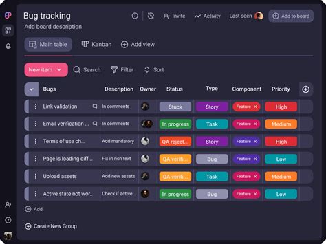 Bug Tracking Template Plaky