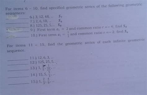 Geometric Sequence Brainly Can You Tell Whether The Following Given Ordered List Of Numbers