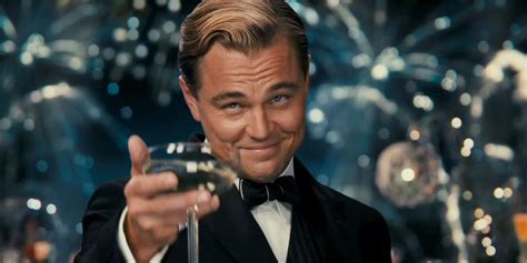 Great Gatsby Reaction Leonardo Dicaprio Toast Know Your Meme