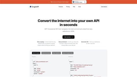 Singleapi Convert Web Pages To Json Data Instantly Creatiai