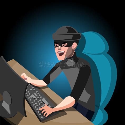 Hacker Internet Computer Security Technology Stock Vector