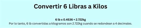 6 Libras A Kilos