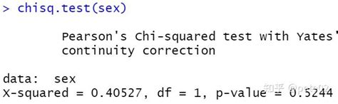 使用r语言进行卡方检验（chi Square Test） 知乎
