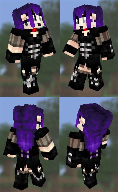 Goth Minecraft Skin By Dinowcookie