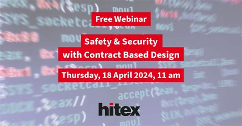 Discover In Our Free Webinar Safety And Security With Contract Based Hitex Gmbh