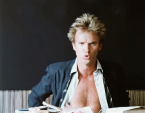 Sting Man Taking Off Shirt 