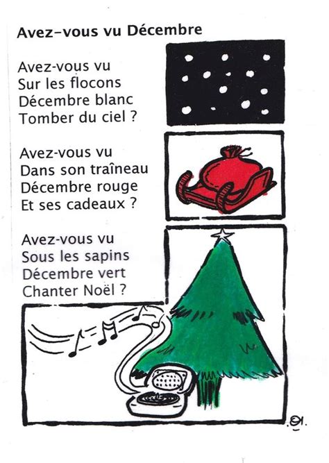Premi Re Comptine De Decembre En Couleur Avez Vous Vu D Cembre Dis Bonjour Au Soleil