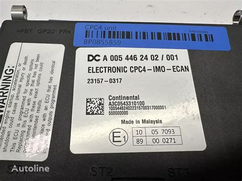 Continental Cpc4 A0054462402 Control Unit For Mercedes Benz Truck