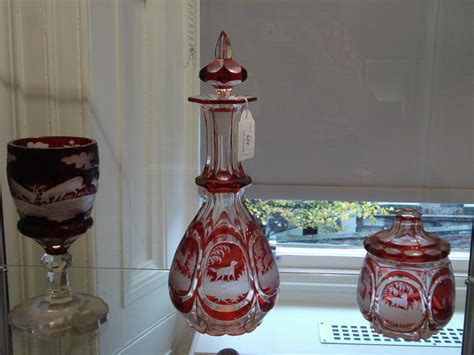 Bonhams A Collection Of Bohemian Ruby Flashed Glass Late 19th Century