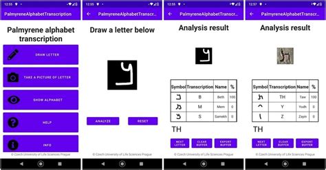 Palmyrene Alphabet Transcription Mobile Application User Interface Download Scientific Diagram