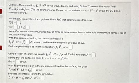 Calculate The Circulation ∫cf⋅dr In Two Ways