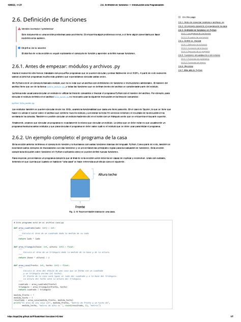 26 Definición De Funciones Introducción A La Programación Pdf