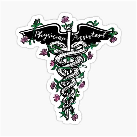 Physician Assistant Flowers Sticker For Sale By Katiemakesthing