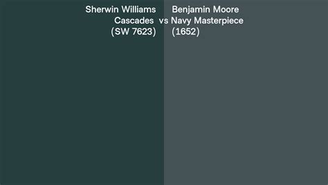 Sherwin Williams Cascades Sw 7623 Vs Benjamin Moore Navy Masterpiece