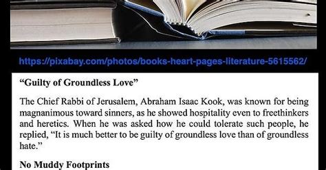 Abraham Isaac Kook It Is Much Better To Be Guilty Of Groundless Love