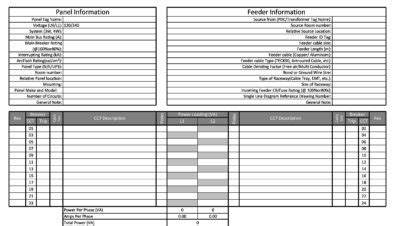 Fillable Panel Schedule Templates Excel Word ᐅ TemplateLab