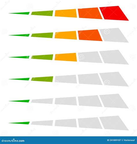 Level Progress Bar Indicator Low High Progression Guage Meter And