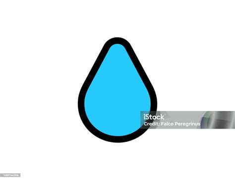 Icône De Vecteur Goutte Deau Sur Fond Blanc Illustration Demoji