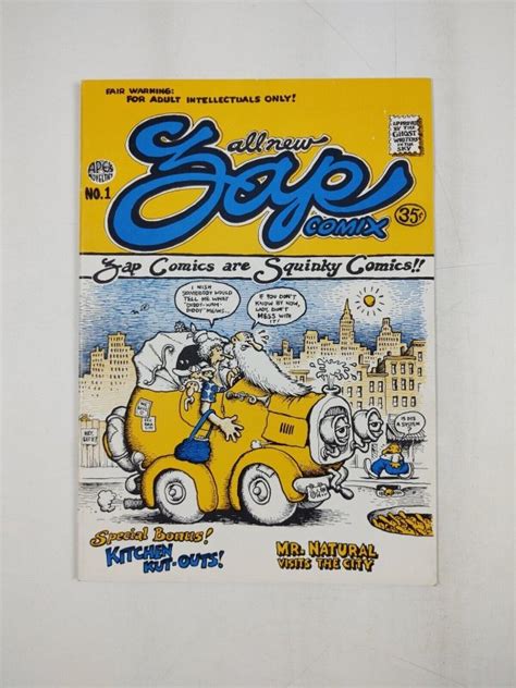 Zap Comix 1 Fn 3rd Print Robert Crumb Apex Underground Comix