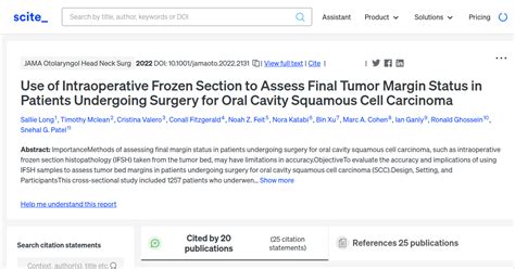 Use Of Intraoperative Frozen Section To Assess Final Tumor Margin