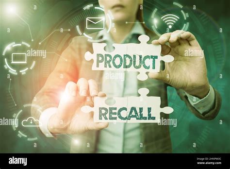 Writing Displaying Text Product Recall Business Idea Request By A Company To Return The Product