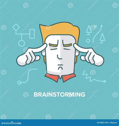 Brainstorming And Productivity Icons, Signs, Outline Symbols, Concept ...