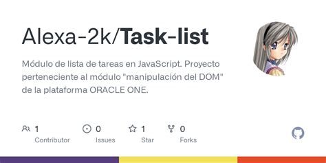 Github Alexa K Task List M Dulo De Lista De Tareas En Javascript
