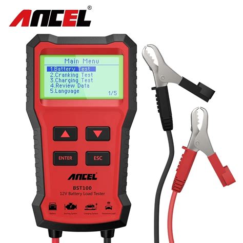 Ancel Bst100 12v 배터리 테스터 자동차 배터리 분석기 크랭킹 충전 회로 테스트 220ah 2000cca 다국어