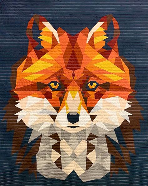 The Modern Fox A Foundation Paper Pieced Quilt Pattern Pdf Only Etsy